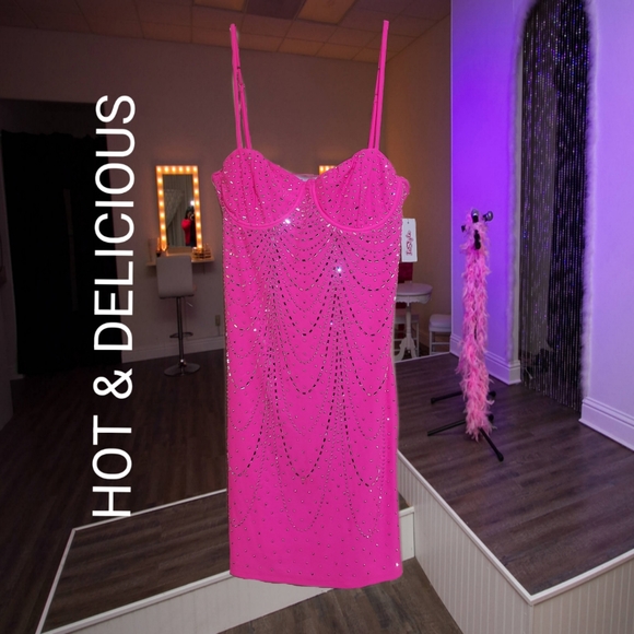 Hot & Delicious | Dresses | Sexy Sparkly Rhinestone Dress Of Incredible ...
